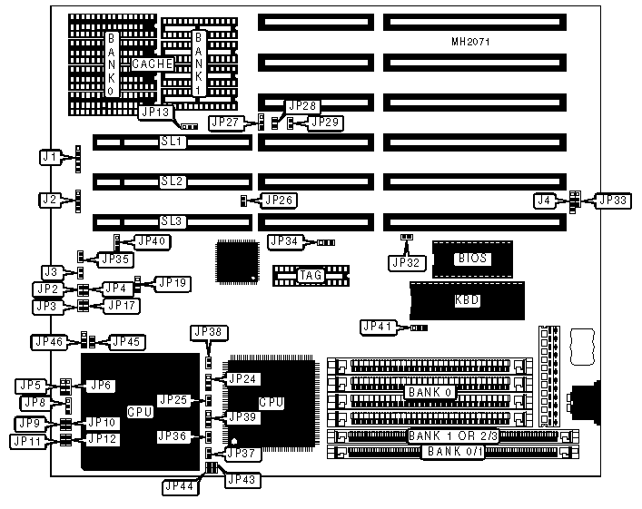486WB CACHE/ESP486 (VER. 1) Motherboard Settings and Configuration